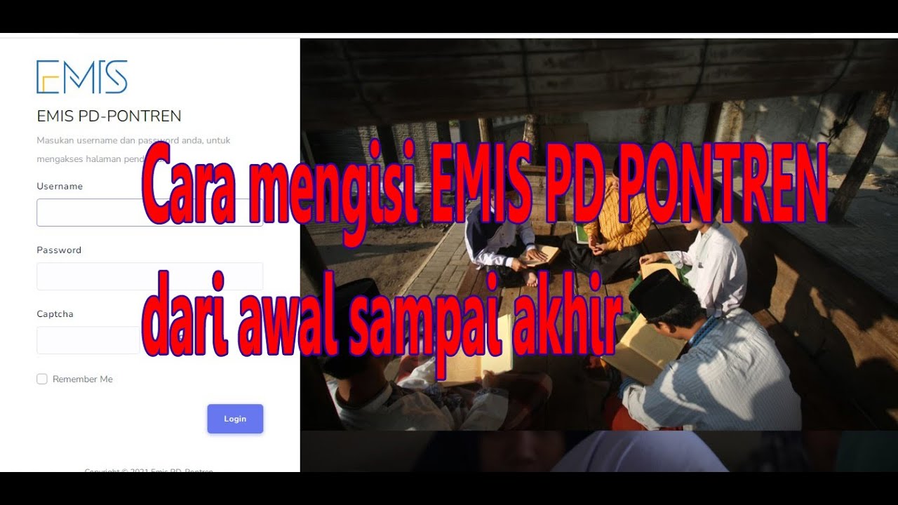 CARA PENGISIAN EMIS PD PONTREN DARI AWAL SAMPAI AKHIR - YouTube
