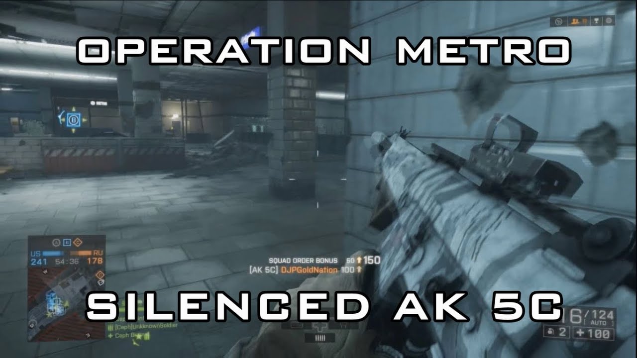 BF4: Operation Metro Live Gameplay - Silenced AK 5C Shreds! - YouTube
