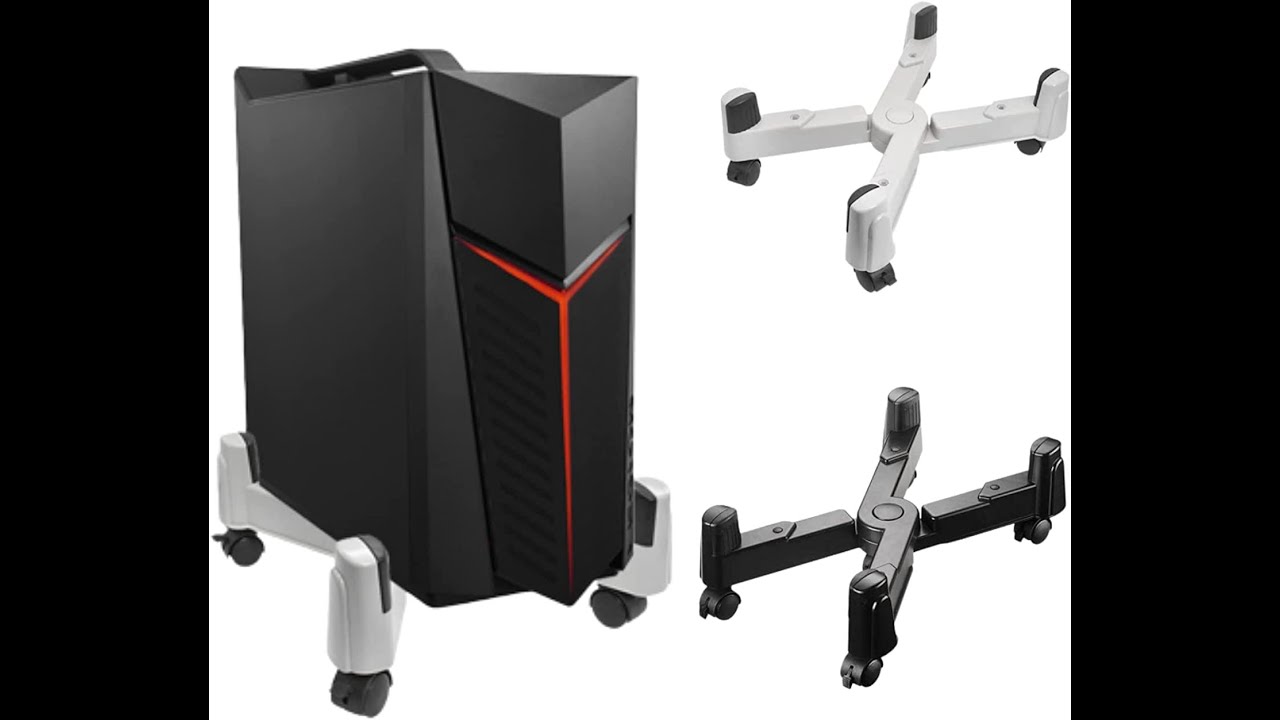 Computer Tower Stand Mobile CPU Stand with Adjustable Width and Locking ...