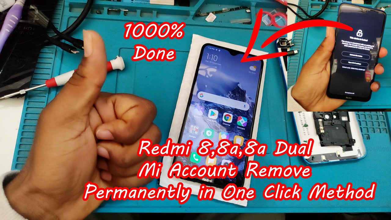 Redmi 8,8a,8a Dual Mi Account Remove Permanently in One Click Method 💯 ...