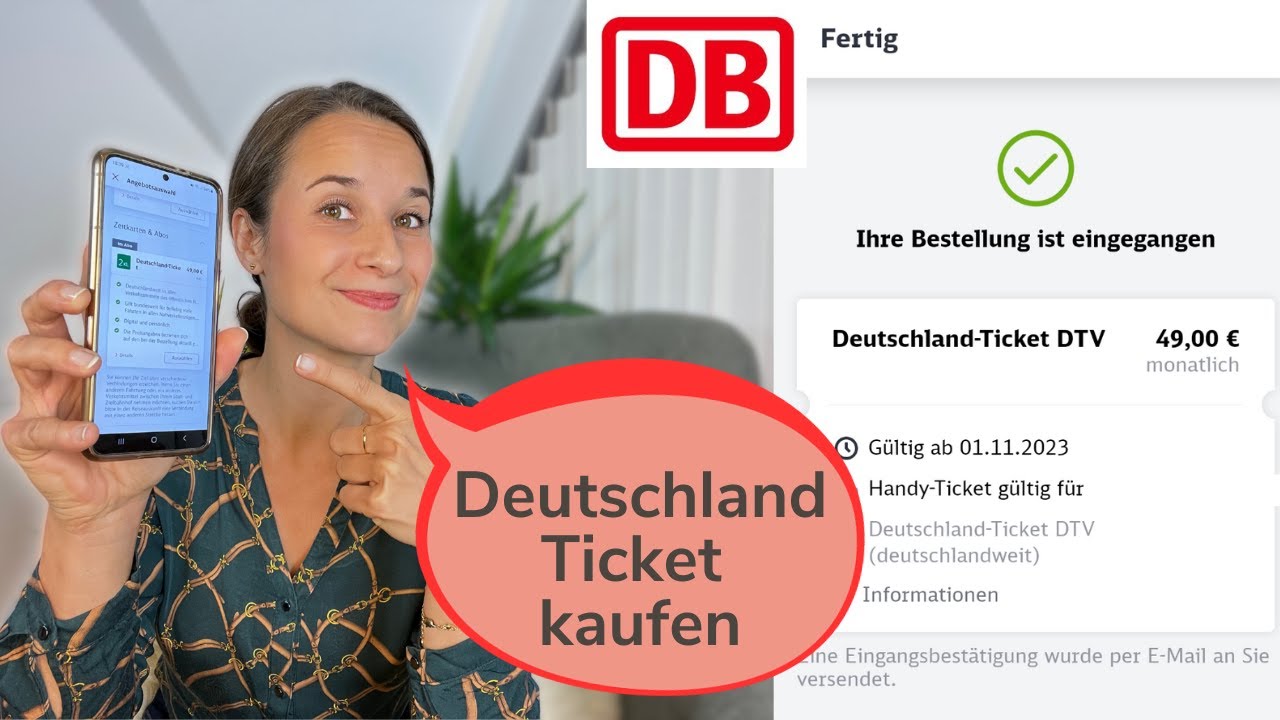 DEUTSCHLAND TICKET KAUFEN - so gehts über die DB App I 2023 - YouTube