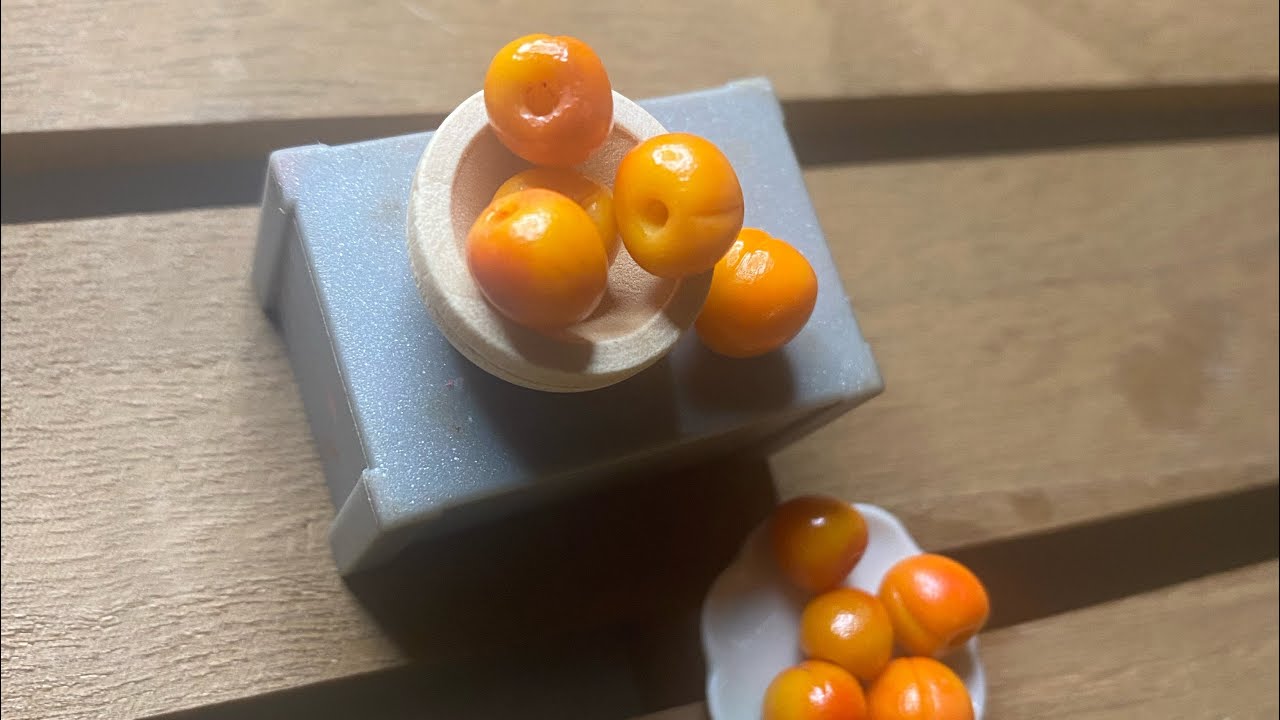 Sweet peaches (diy polymer clay) - YouTube