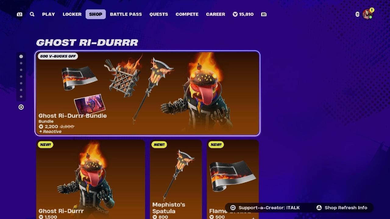 Fortnite Item Shop NEW GHOST RI DURR BUNDLE! September 18TH - YouTube