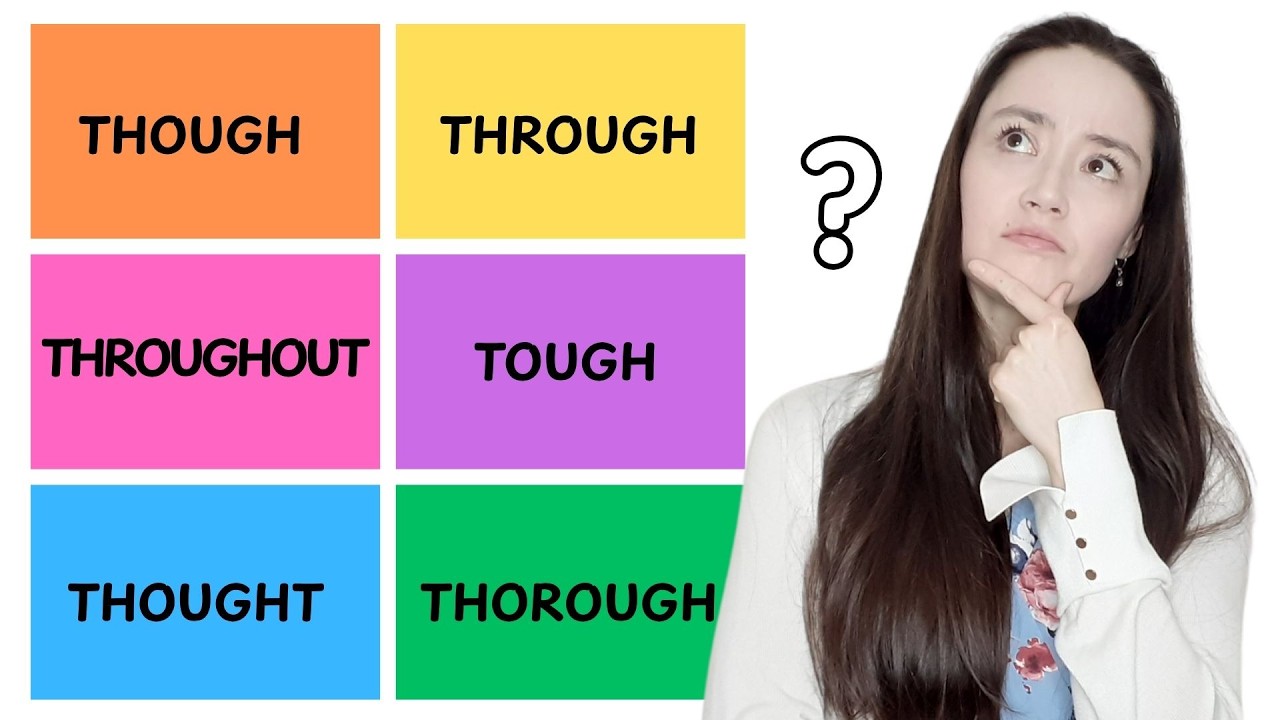 📘 English Vocabulary: through, though, throughout, tough, thought ...