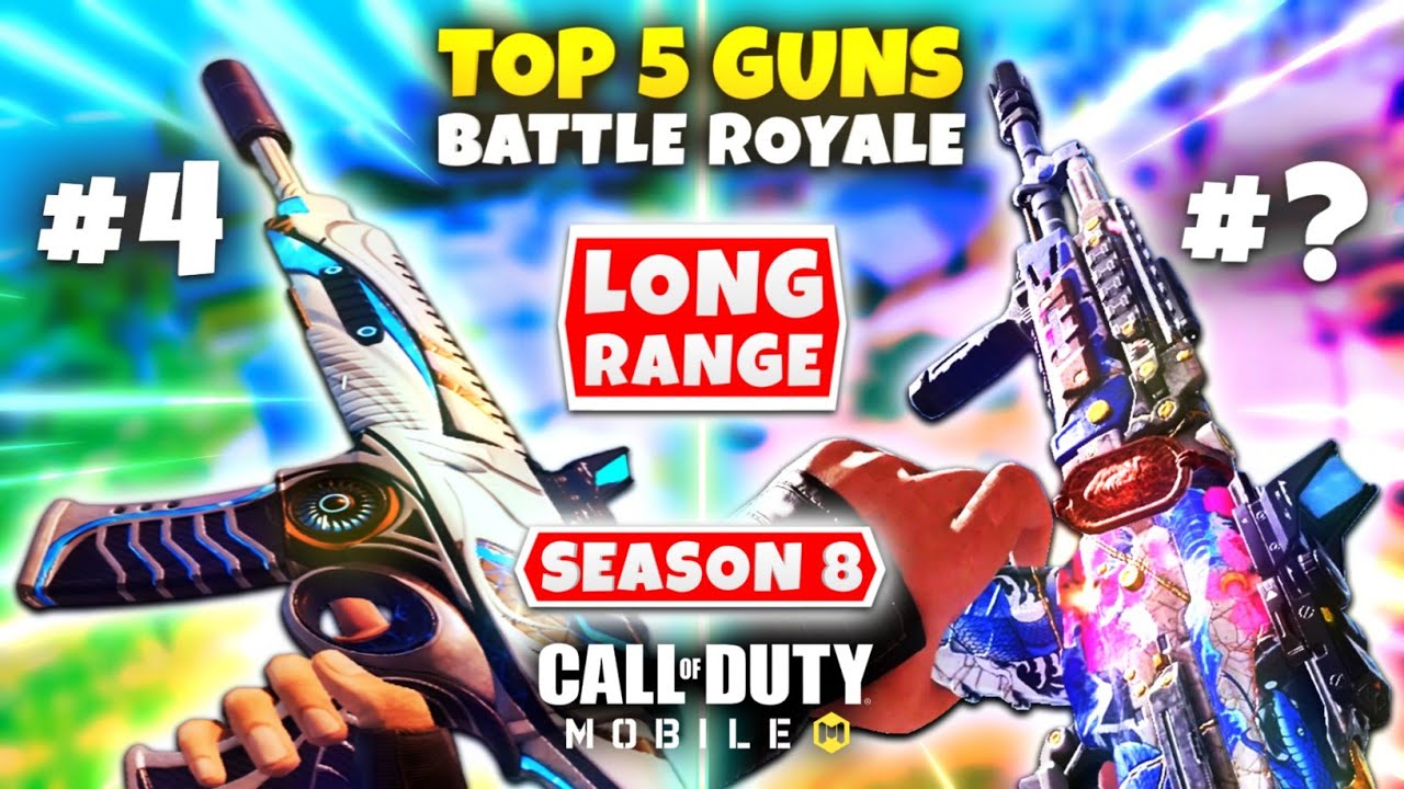 Top 5 BEST Long Range Guns In Season 8 Battle Royale | COD Mobile ...