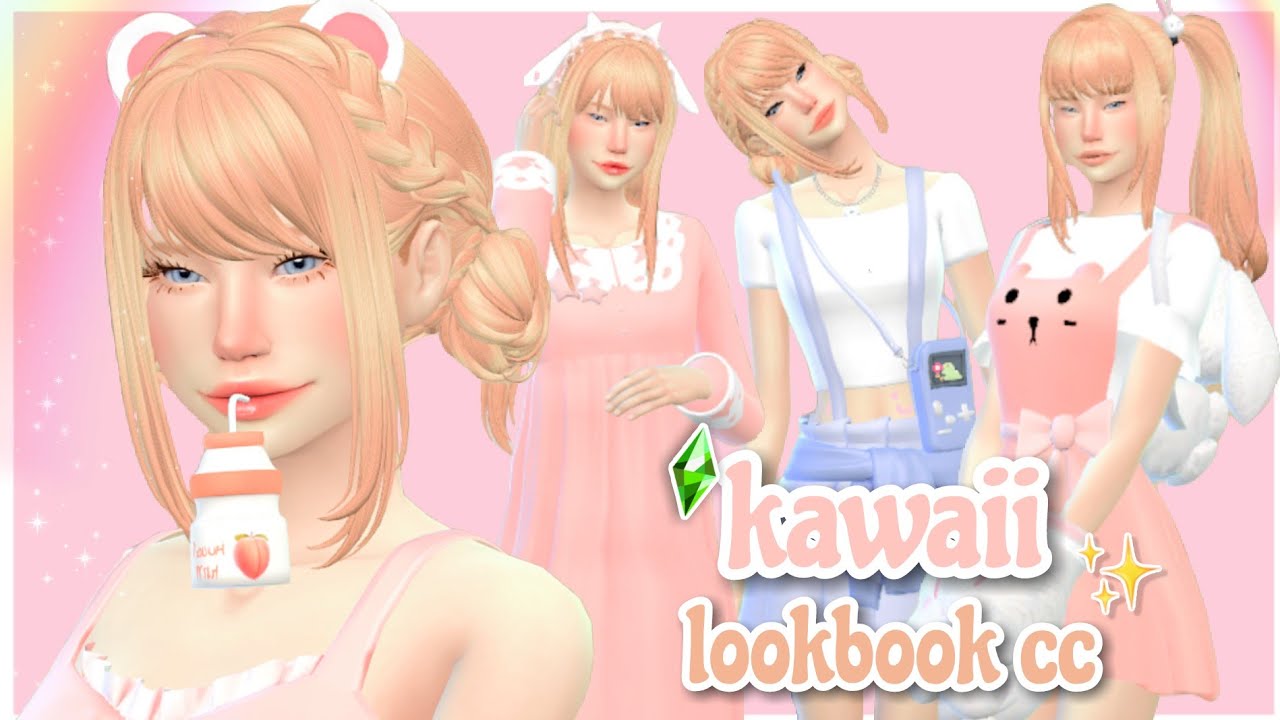 Create a sim KAWAII + Lookbook / Conteúdo Personalizado MAXIS MATCH cc ...