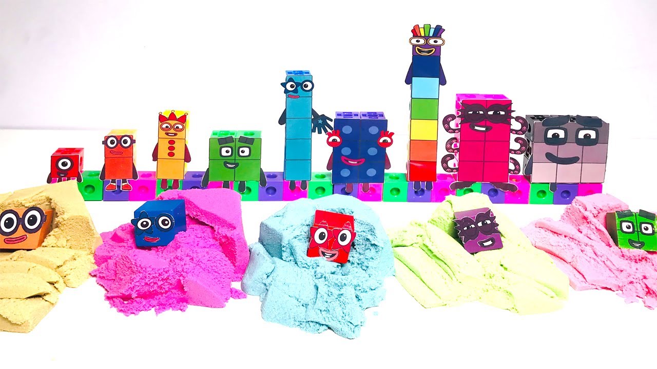 Numberblocks - Most Satisfying Dynamic Sand Video - YouTube
