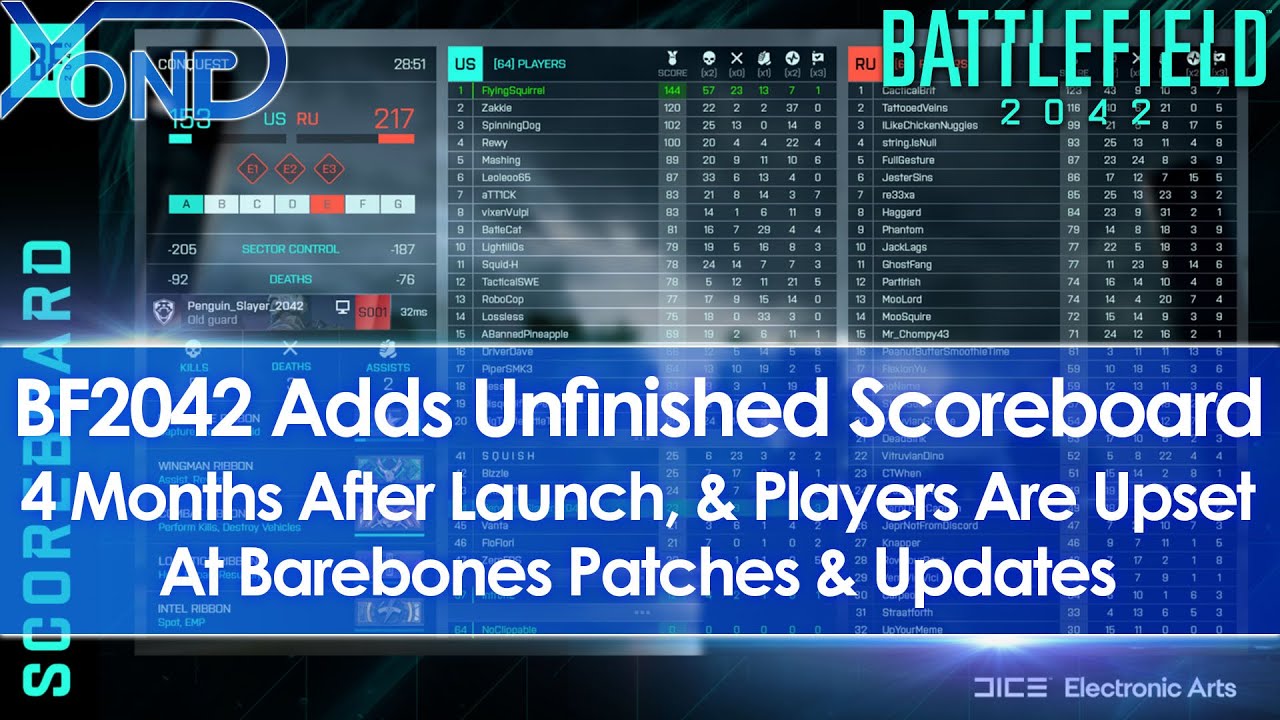 Battlefield 2042 Adds Unfinished Scoreboard After 4 Months, Players ...