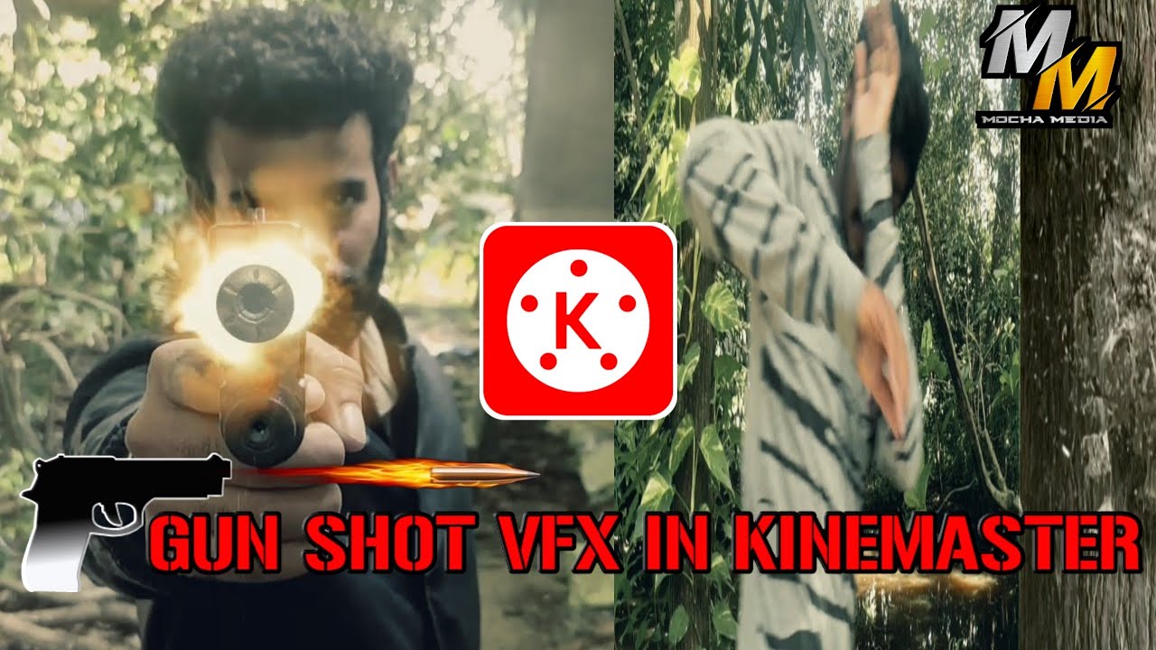 GUN SHOT VFX IN KINEMASTER | Mocha Media | #kinemaster # ...