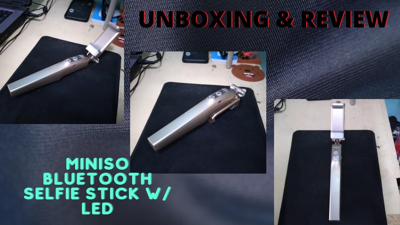 Unboxing and Review|Miniso Bluetooth Selfie Stick or Monopod with LED ...
