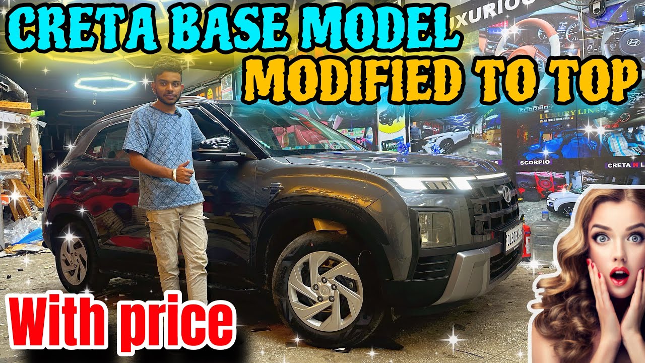 Creta base model 2025 modification | Creta Base to top model modified ...