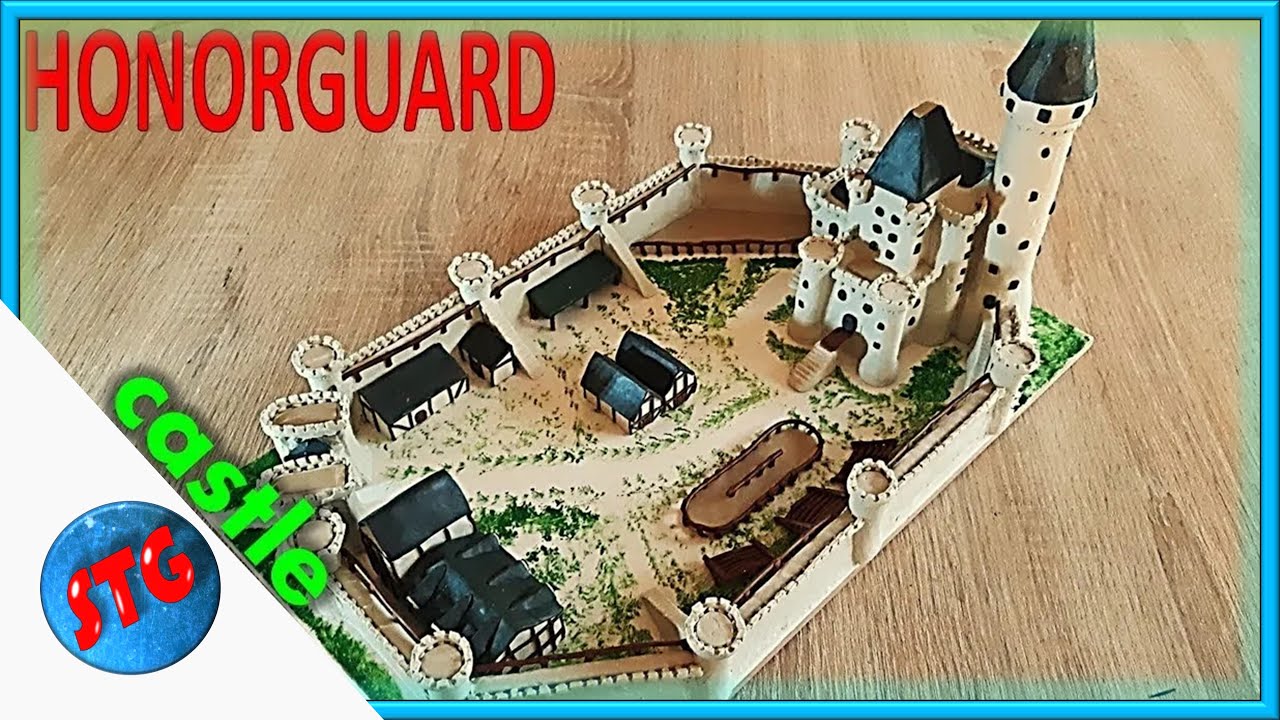 Sculpting Honorguard Castle Diorama designed by Shadiversity/Clay model ...