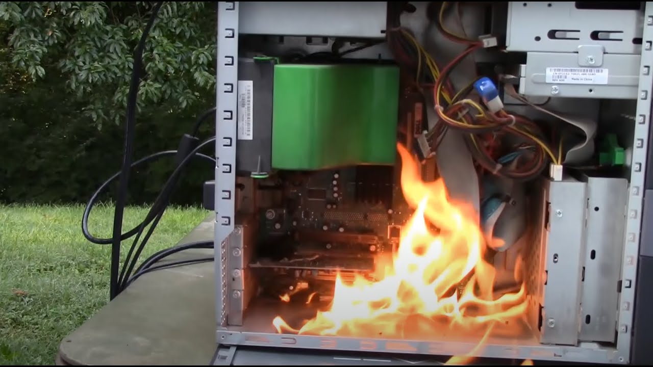 Torching A Computer (While It's Running) - YouTube