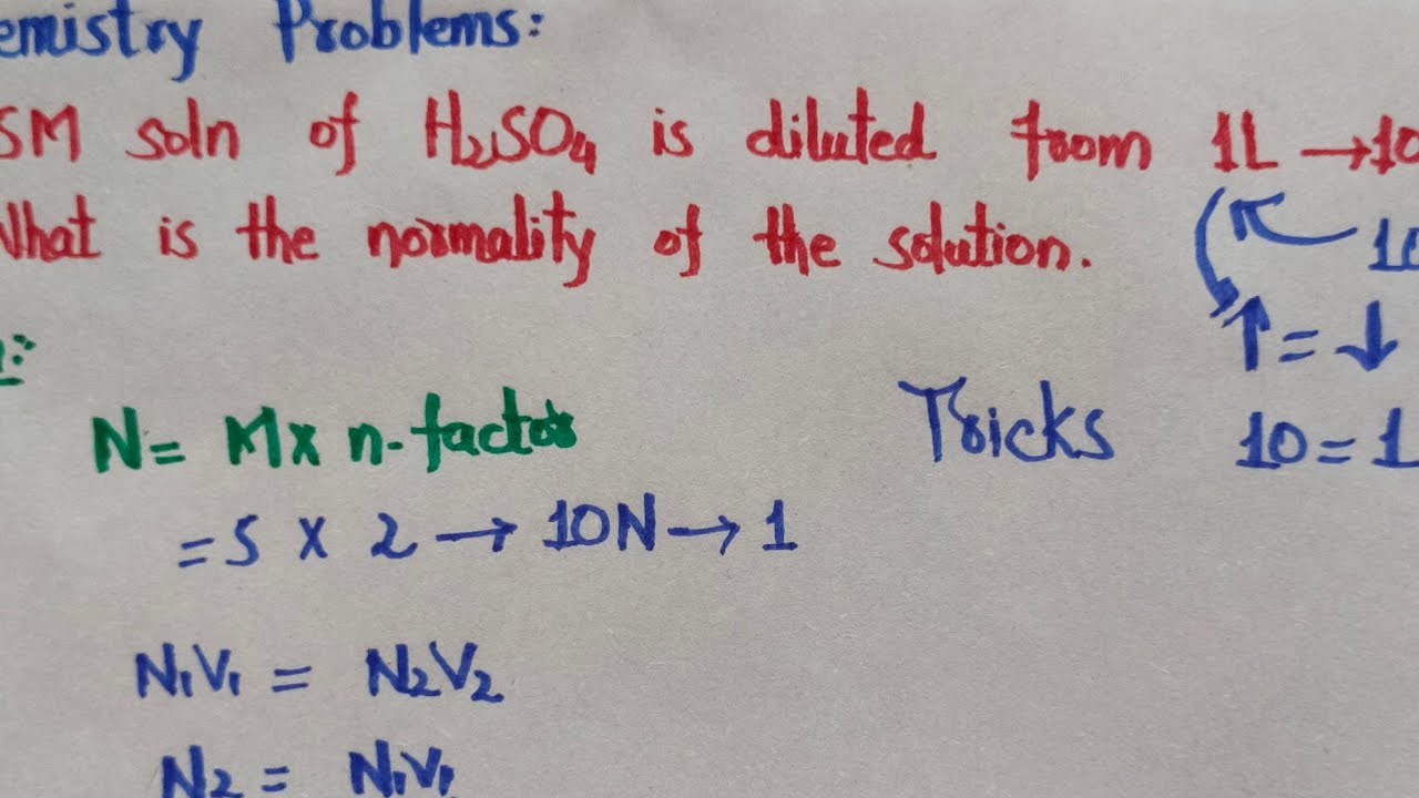 Conversion of Molar solution to normal || Molarity to Normality by ...