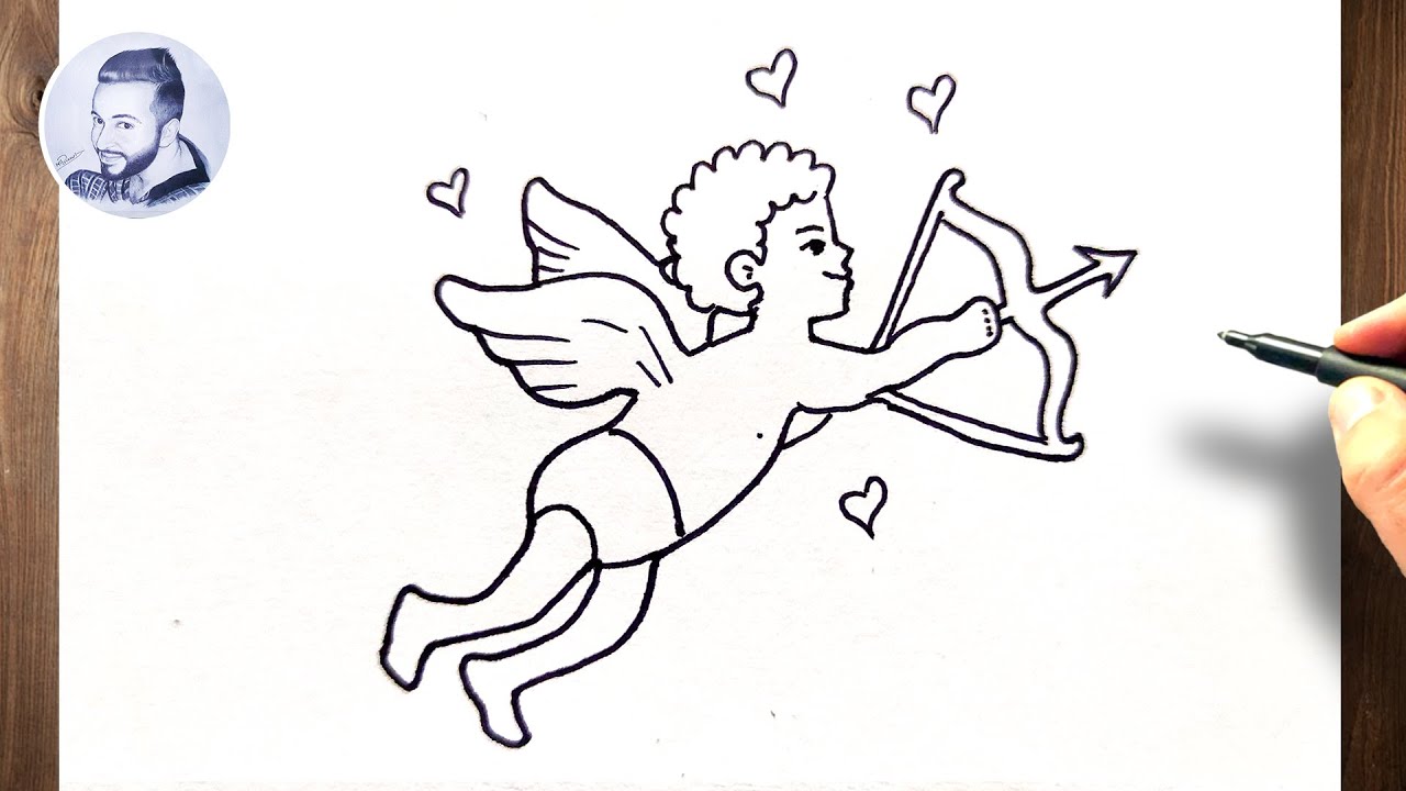 Comment dessiner cupidon facile a dessiner - YouTube
