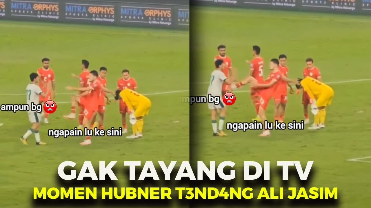 TIDAK DITAYANGKAN TV 😡 Momen Justin Hubner T3nd4ng D4d4 Ali Jasim di Laga Timnas Indonesia vs ...