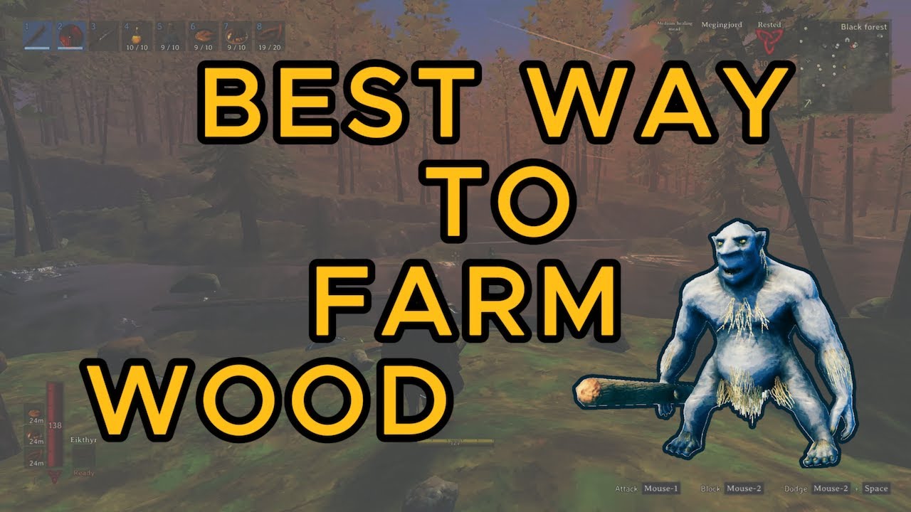 VALHEIM - BEST WAY TO FARM WOOD!!! - YouTube