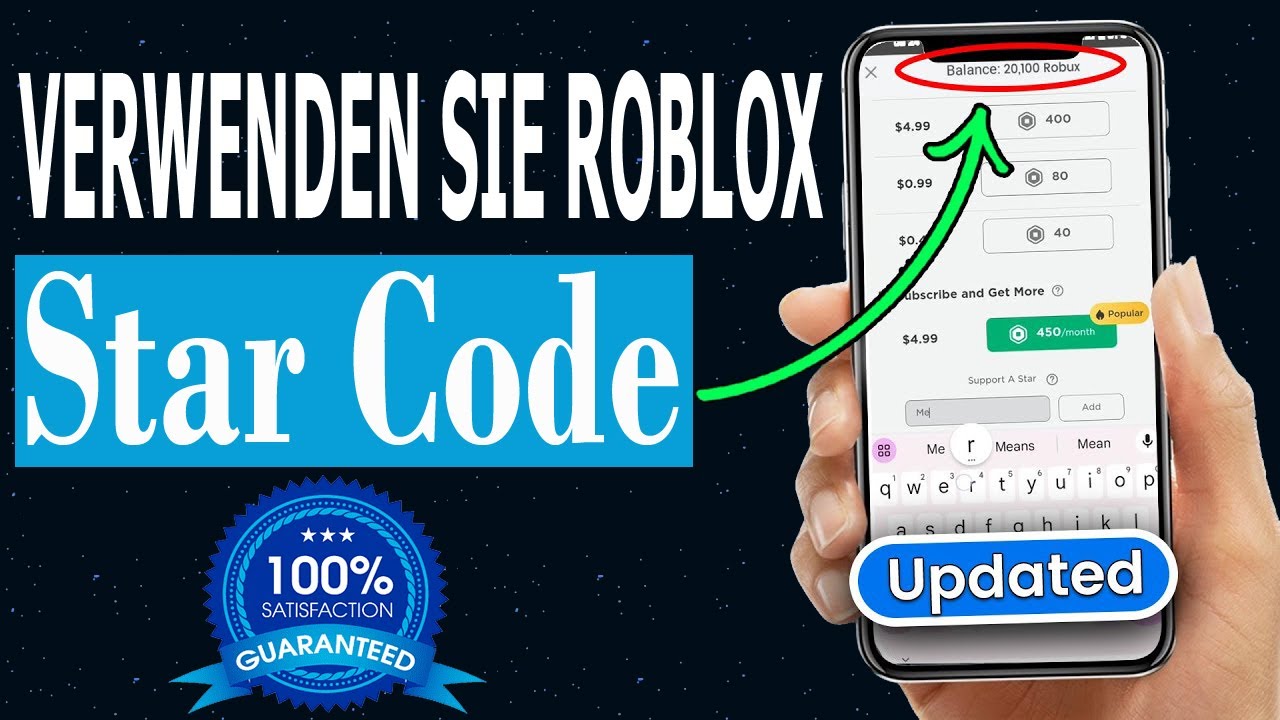 Der beste Star Code für Robux - YouTube