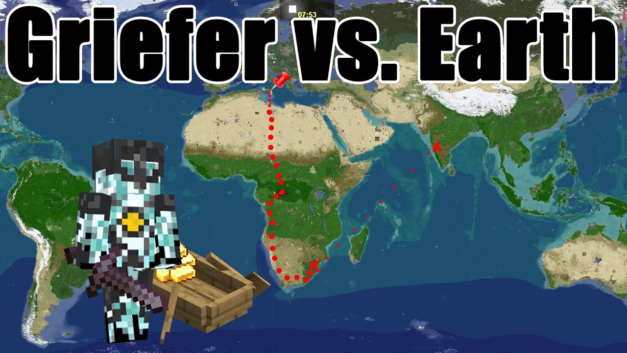 Griefer Vs. Earth - Minecraft MCAtlas Griefing - YouTube