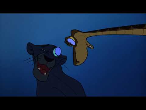 The Jungle Book (1967) - Mowgli and Kaa First Encounter