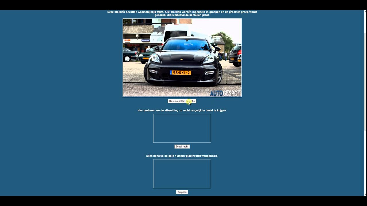 Javascript car license plate recognition - YouTube