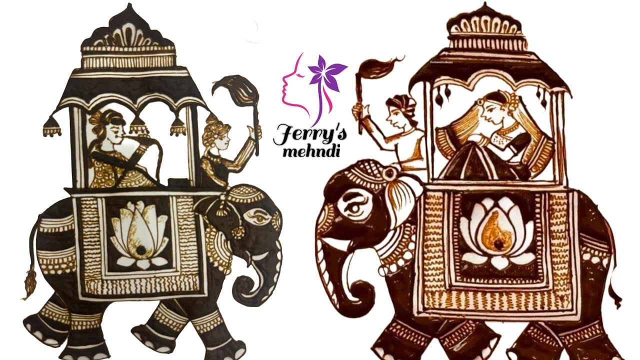 Doli barat Mehndi design/ how to make doli barat in mehndi full ...