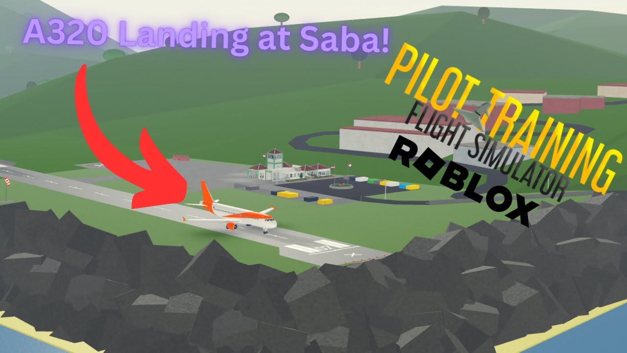 Flying an A320 to Saba Airport - (PTFS Roblox) - YouTube