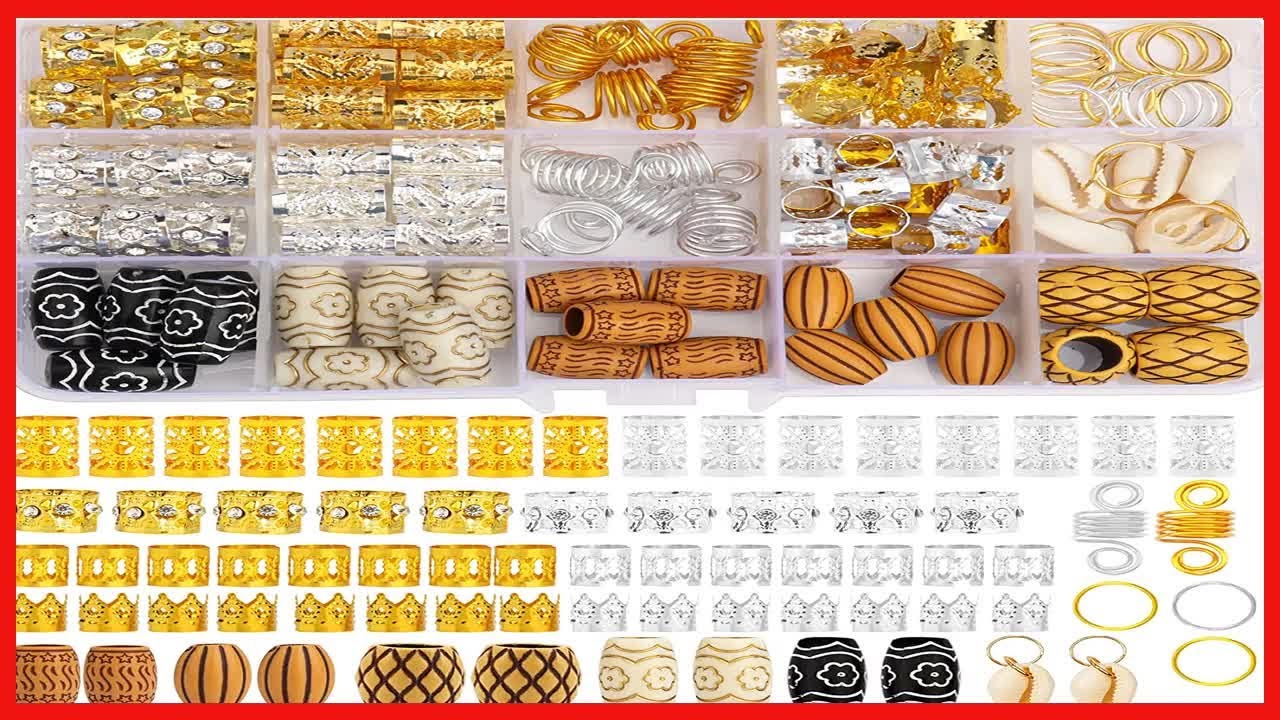 133 PCS Hair Jewelry for Locs Dreadlock Accessories Hair Decoration ...
