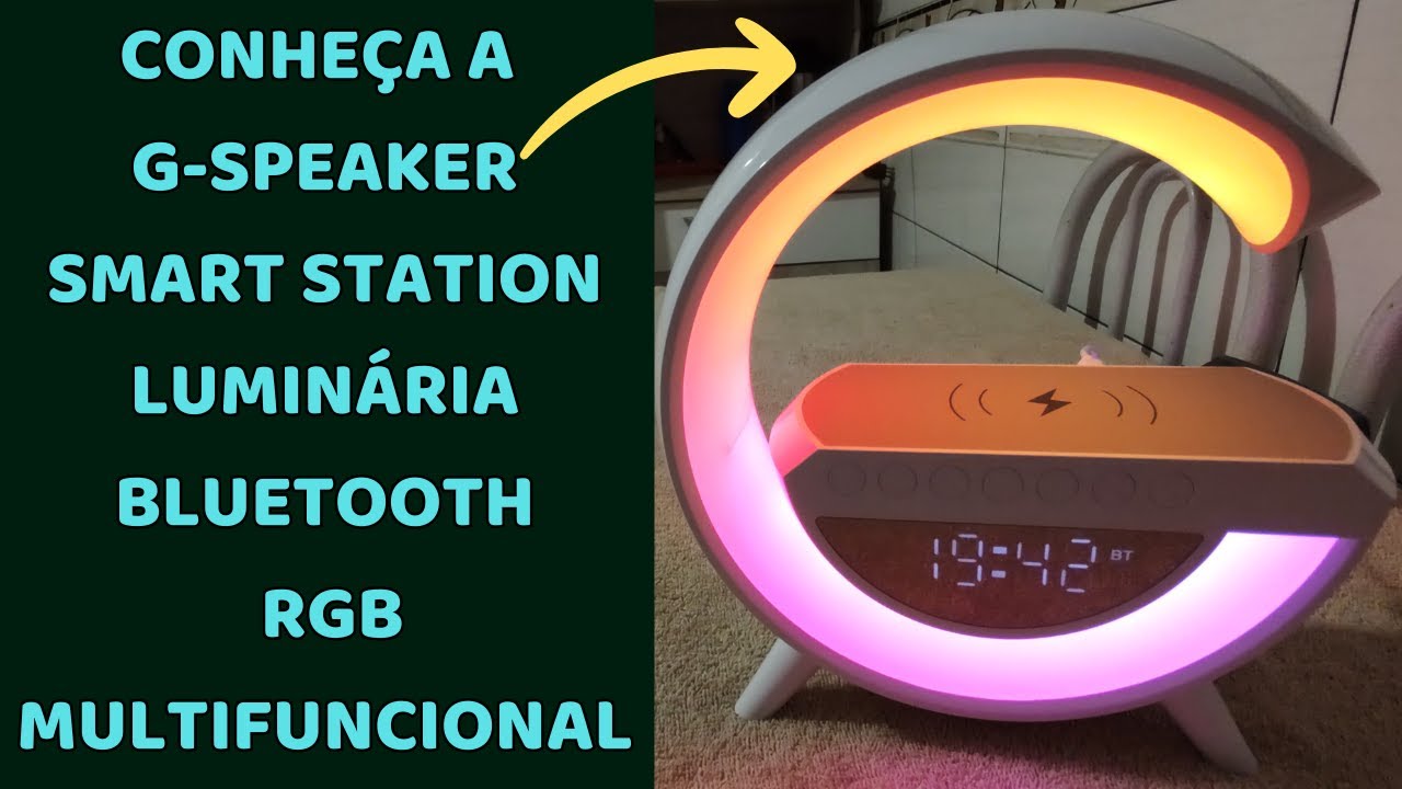 G-Speaker Smart Station - Luminária Bluetooth RGB multifuncional - YouTube