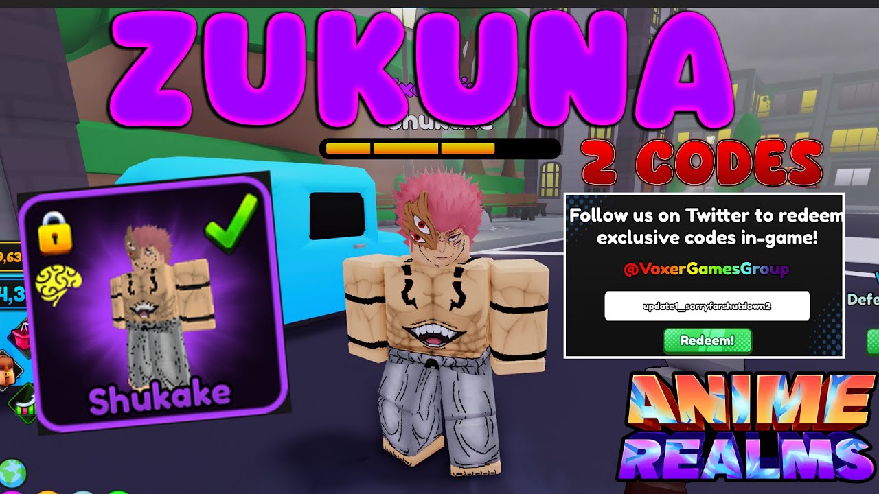 🚨RAPIDO!! ZUKUNA EXCLUSIVO EN ANIME REALMS CODES ROBLOX - YouTube
