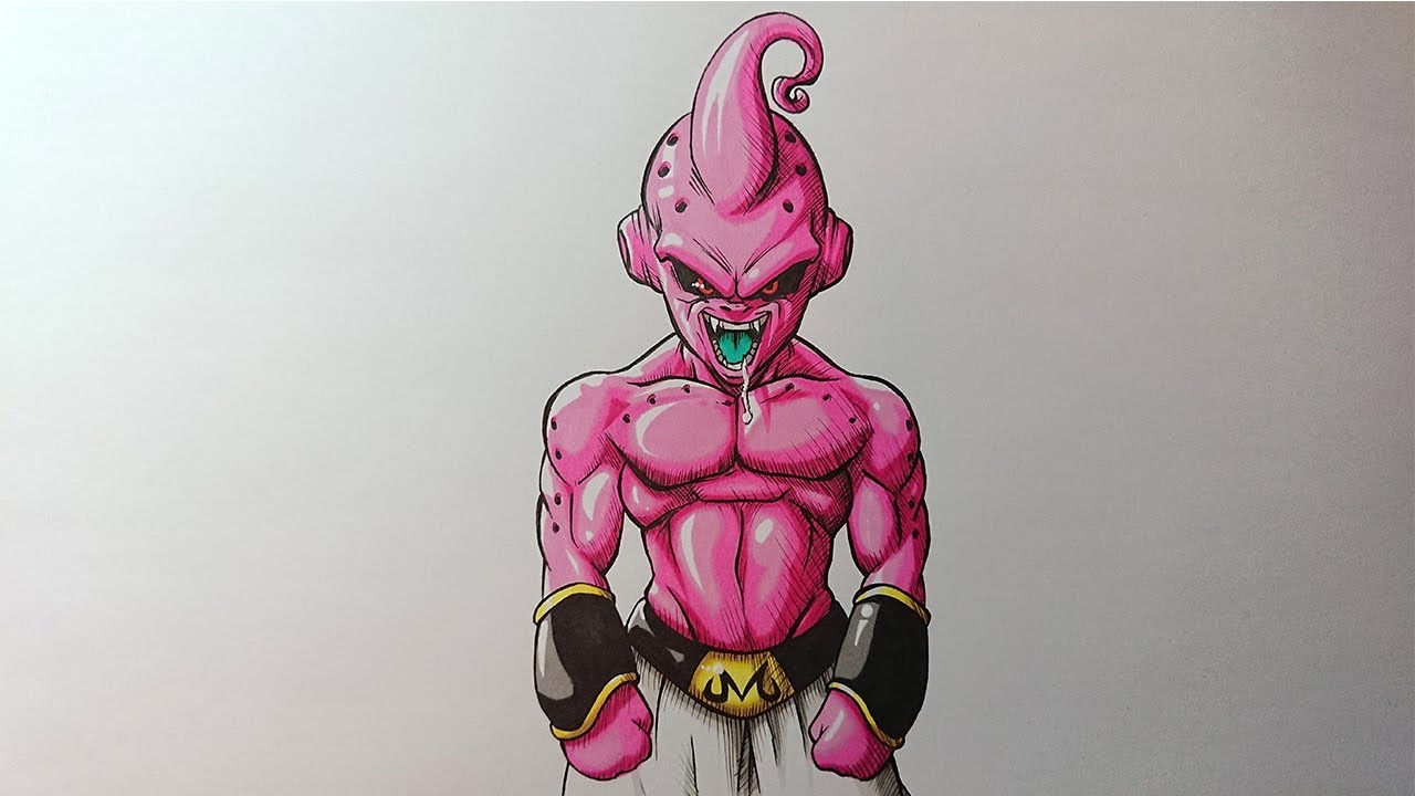 Evil Kid Buu Drawing - Speed Drawing - YouTube