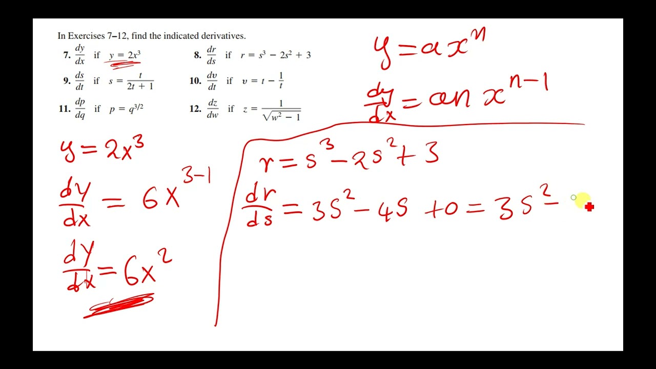 finding the derivatives using the power rule and quotient rule - YouTube