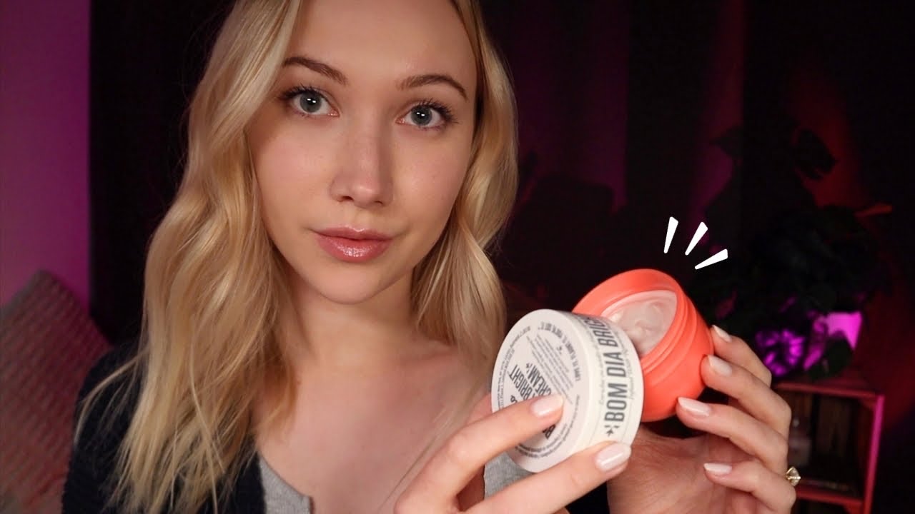 ASMR Tingly Lid Sounds, Gentle Product Tapping + Whispering 💤 - YouTube