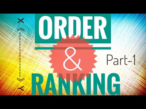 Order and ranking,how to solve order and ranking related problems - YouTube