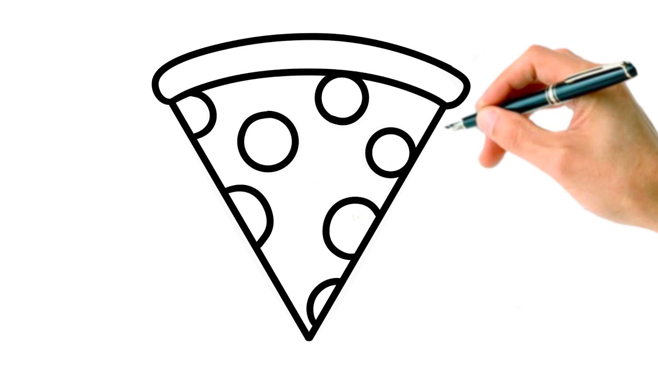 HOW TO DRAW CUTE PIZZA SLICE 🍕 easy tutorial | Small Artists - YouTube