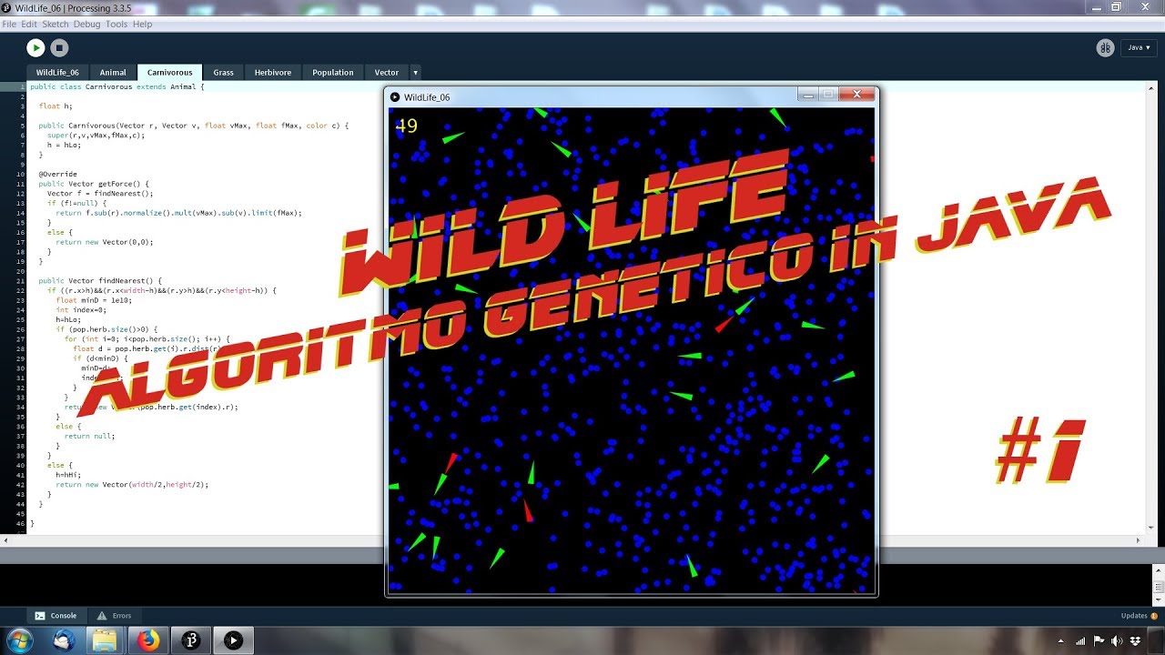 Wild Life - Algoritmo Genetico in Java #1 - YouTube