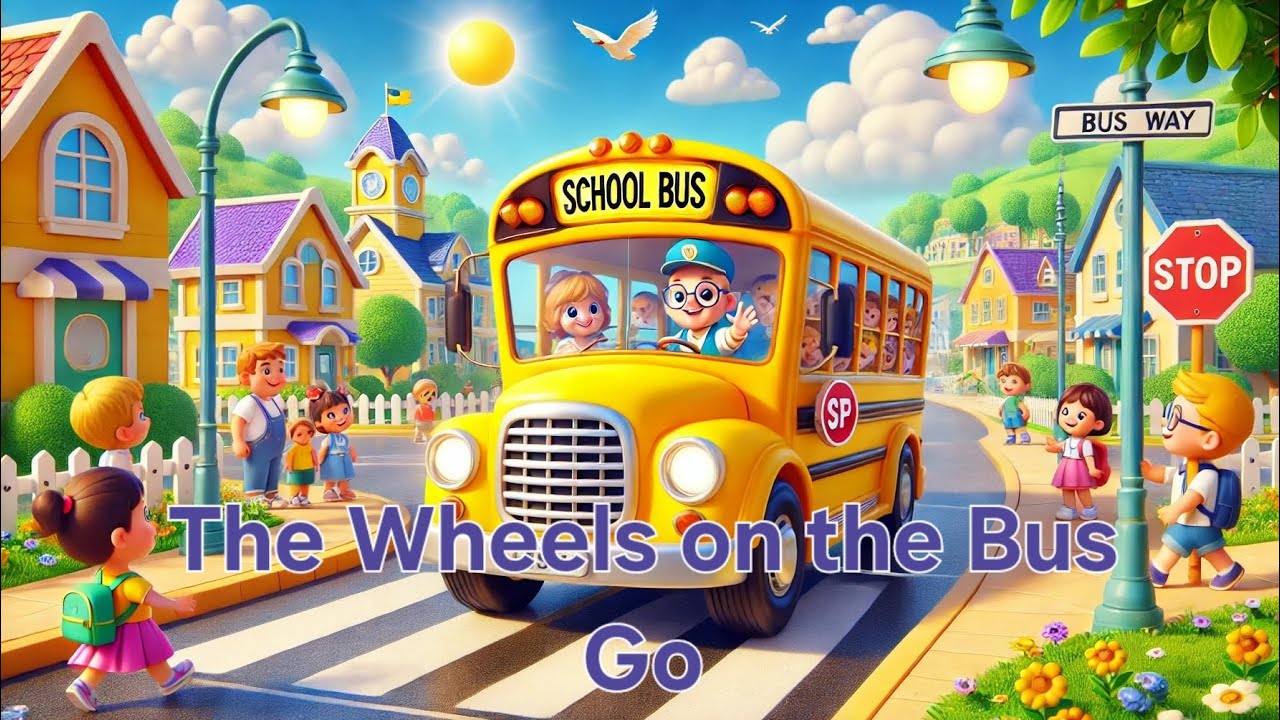 "The Wheels on the Bus Go – Fun 3D Animated Nursery Rhyme for Kids ...