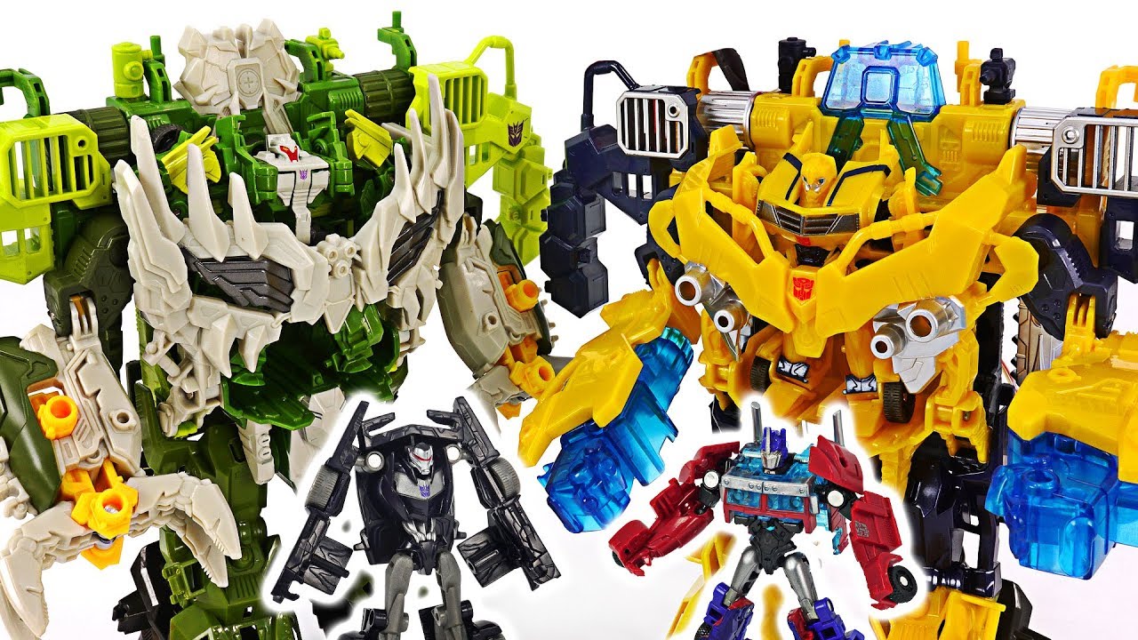 Transformers Prime Cyberverse Bumblebee Battle Suit VS Beast Apex ...
