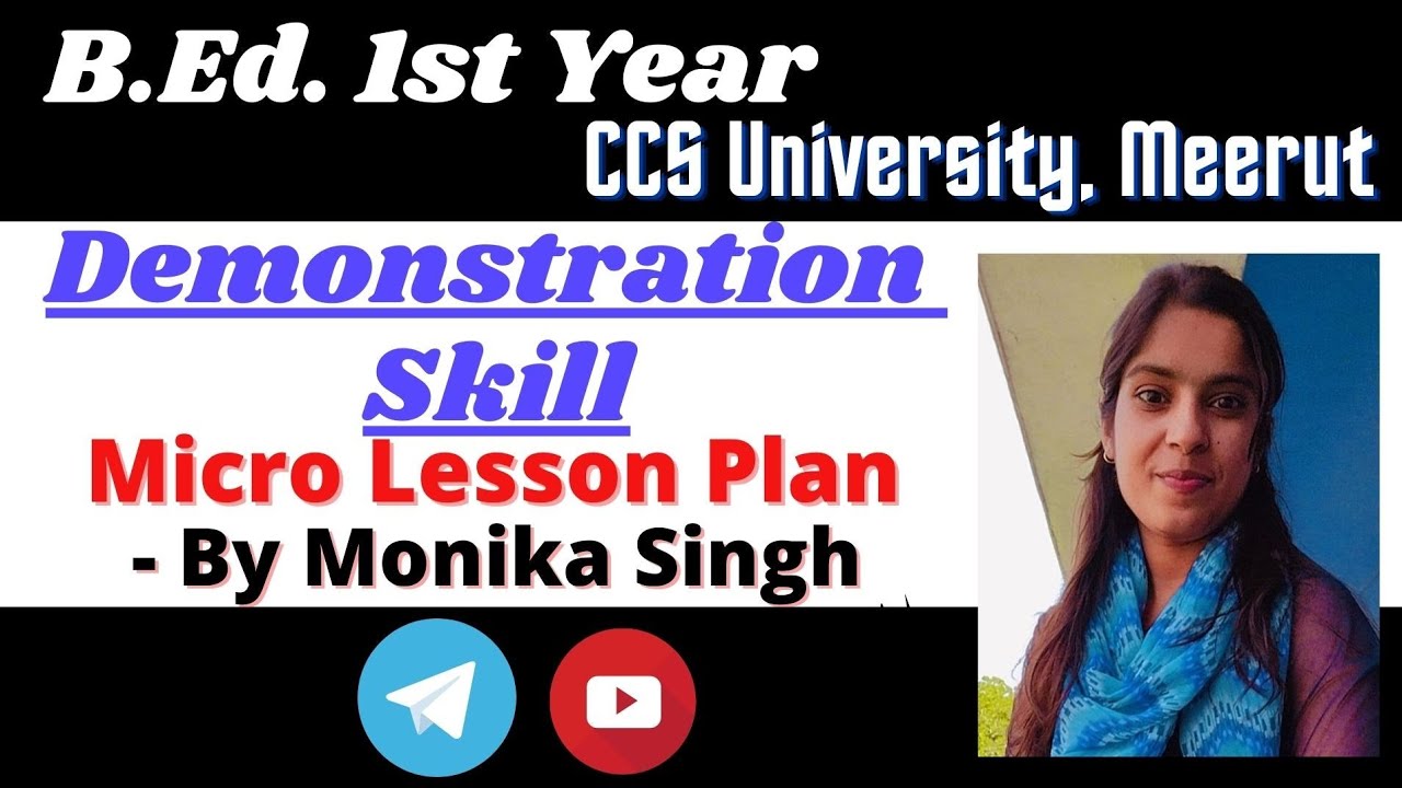 Demonstration Skill | Micro Lesson Plan | B.Ed. 1st Year | Practical 2023 - YouTube