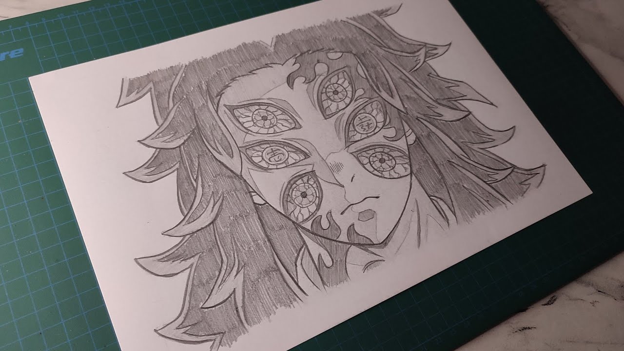 How To Draw Kokushibo Kimetsu No Yaiba Youtube
