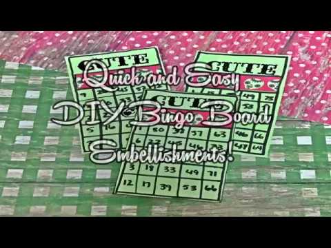 Quick and easy DIY Bingo Board Embellishments - YouTube