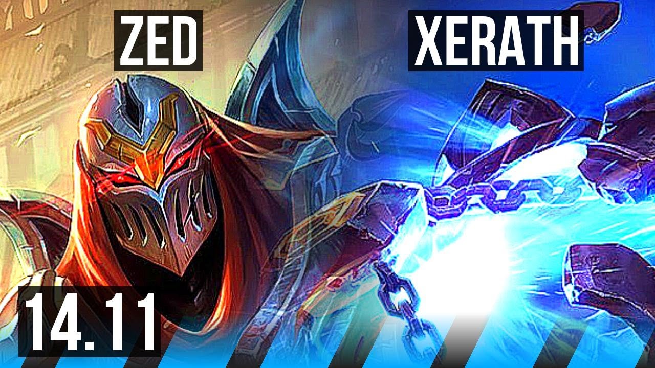 ZED vs XERATH (MID) | Rank 2 Zed, Rank 9, 10/2/6, Dominating | TR ...