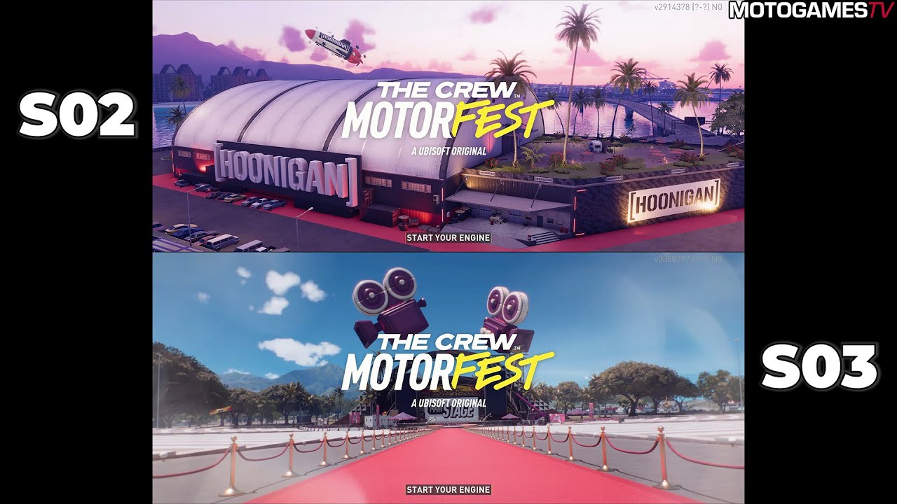 The Crew Motorfest - Start Menu Comparison (Season 2 vs Season 3) - YouTube