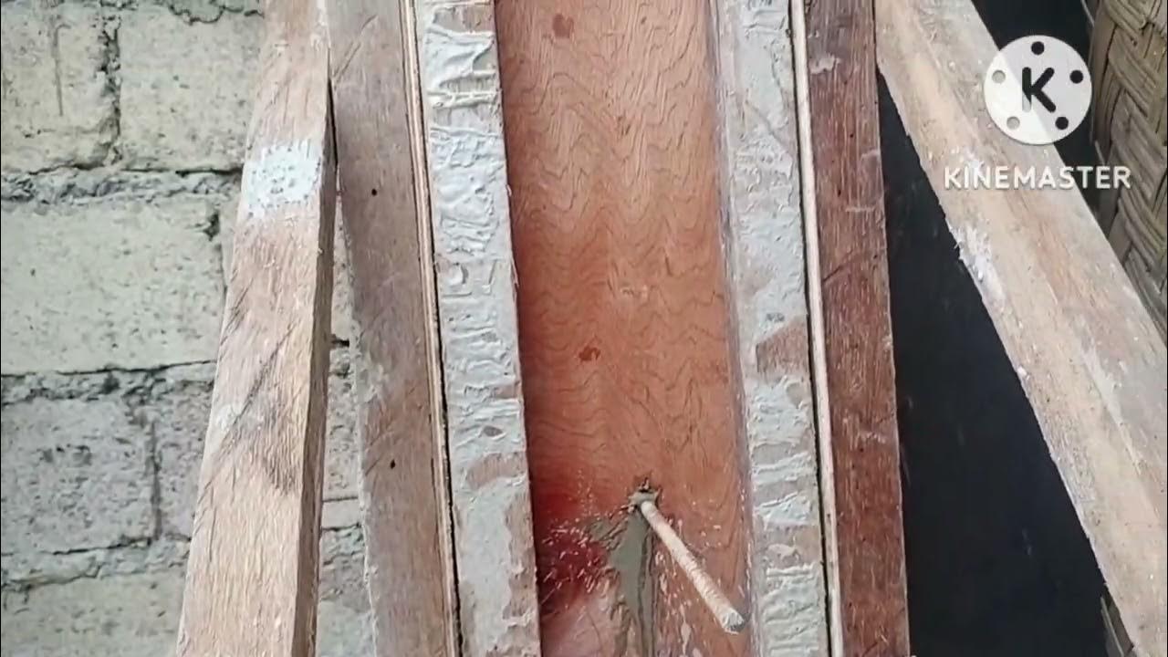 Paano maiwasan ang pagkawasak ng pormas sa pag buhos ng cemento sa poste. - YouTube