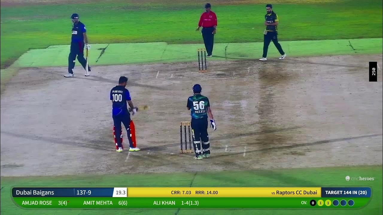 Dubai Baigans vs Raptors CC Dubai | MCC Saturday Showdown XIII | MCC Cricket League - YouTube