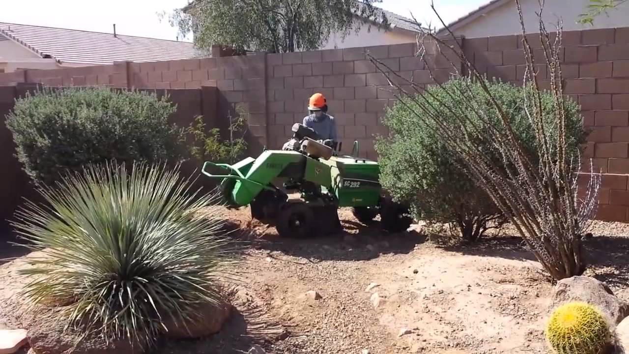 CORE Tree Service - Mesquite Stump Removal - Second Angle - YouTube