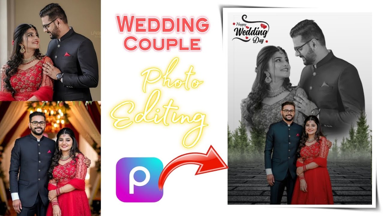 👉 New wedding couple 😍 Photo Editing PicsArt|| couple Photo Editing ...