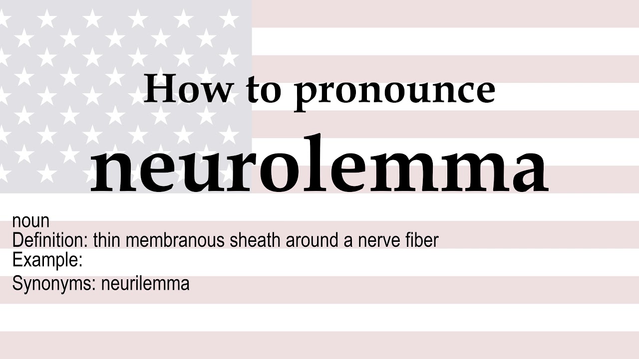 How to pronounce 'neurolemma' + meaning - YouTube