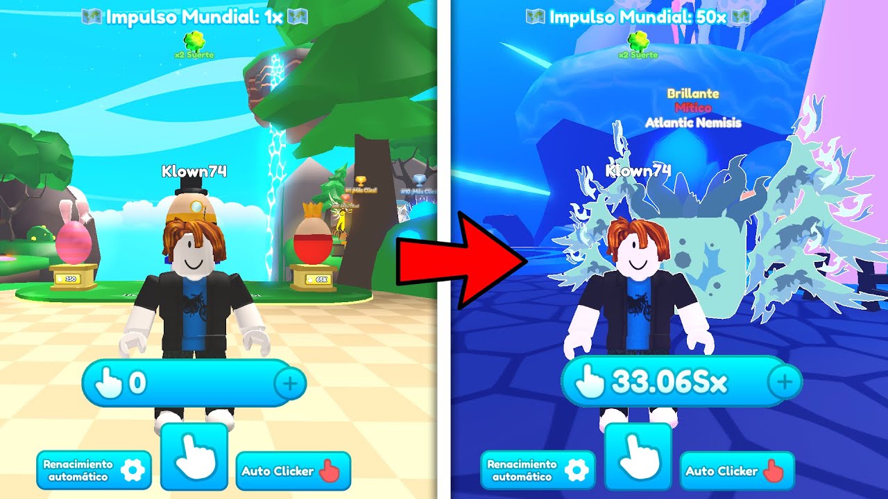 Noob a Pro en Clicking Simulator Roblox - YouTube