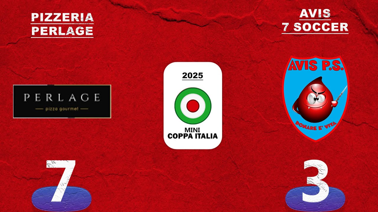 QUARTI - MINI COPPA ITALIA IPRO| PIZZERIA PERLAGE 7-2 AVIS 7 SOCCER ...